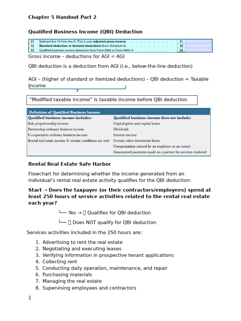 QBI Deduction Guide for Rental Real Estate | PDF | Tax Deduction ...
