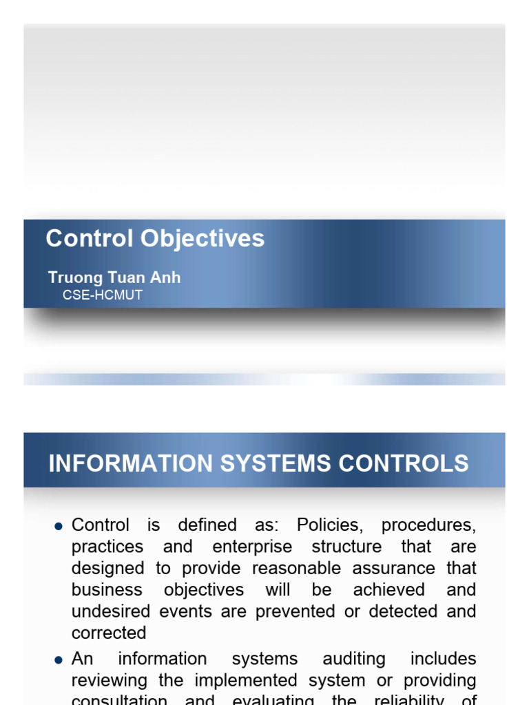 Information System Control and Audit Truong Tuan Anh Co ...