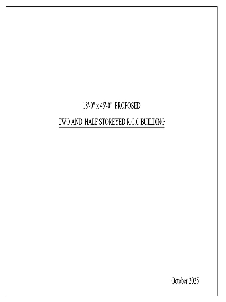 Proposed Two and Half Storey RCC Building | PDF | Beam (Structure ...