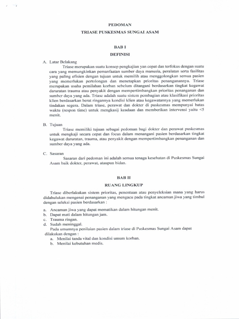 Pedoman Triase | PDF