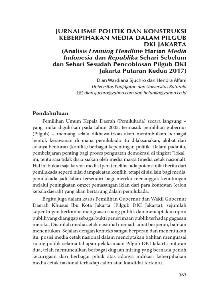BOOK - Dian Wardiana S, Hendra Alfani - Jurnalisme Politik | PDF