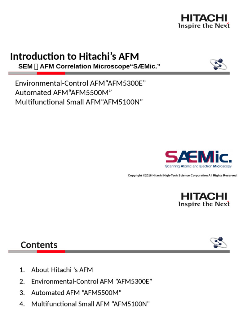 Multifunctional Small AFM Overview | PDF | Atomic Force Microscopy ...