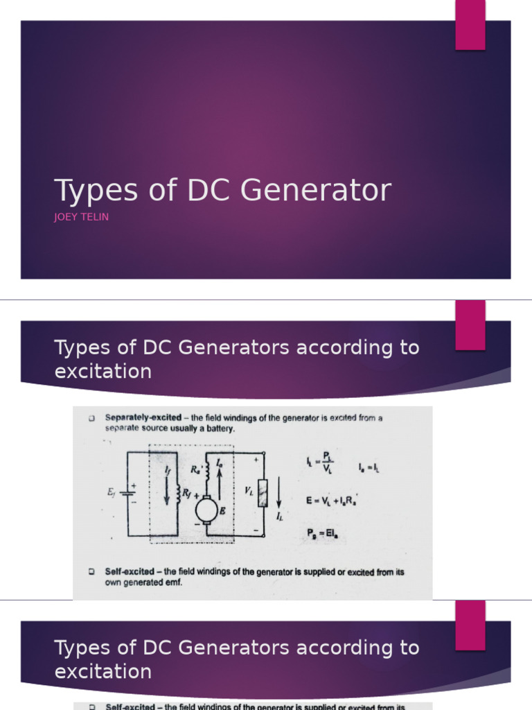 Types and Problems of DC Generators | PDF