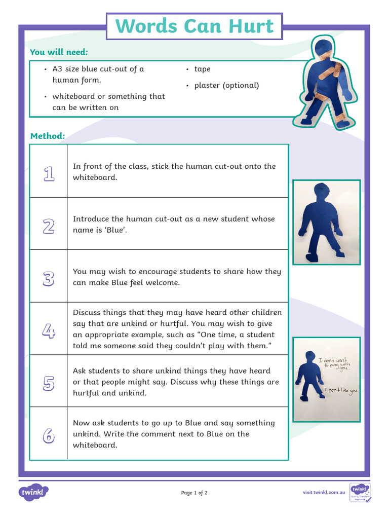 Au T 1667385658 Words Can Hurt Activity Ver 1 | PDF