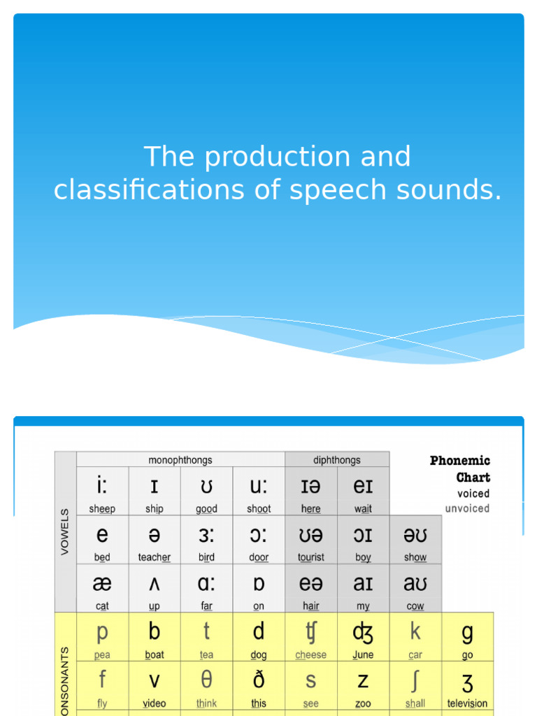 Classification of Speech Sounds | PDF | Linguistics | Human Voice