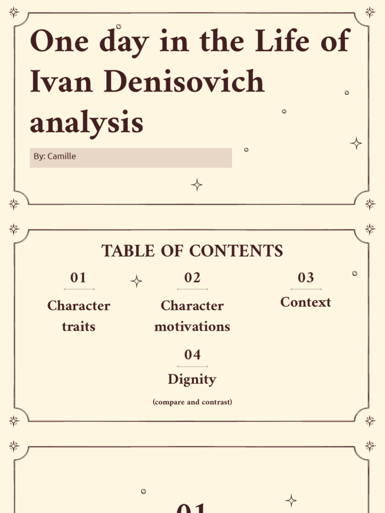 Analysis of Ivan Denisovich's Life | PDF