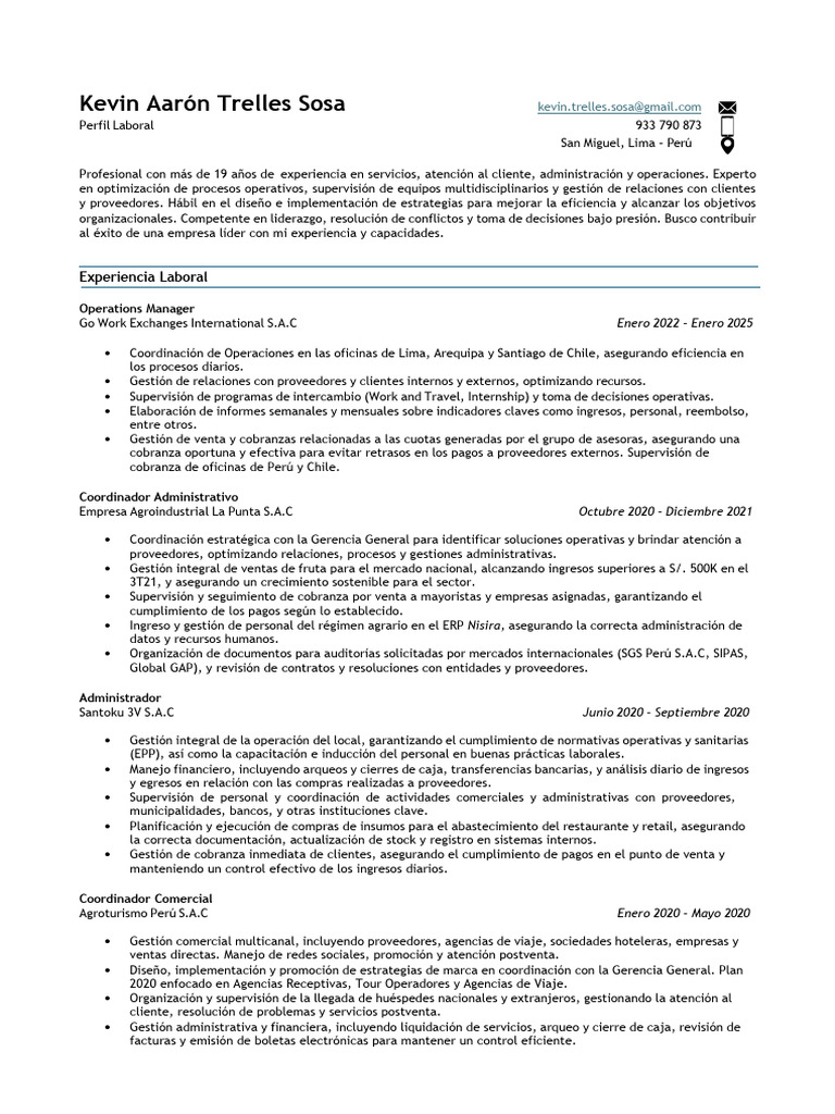 Experto en Operaciones y Atención al Cliente | PDF | Gestión de ...