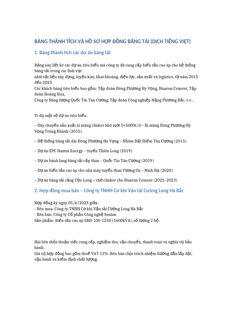 Ho So Bang Tai Va Hop Dong Dich Tieng Viet | PDF
