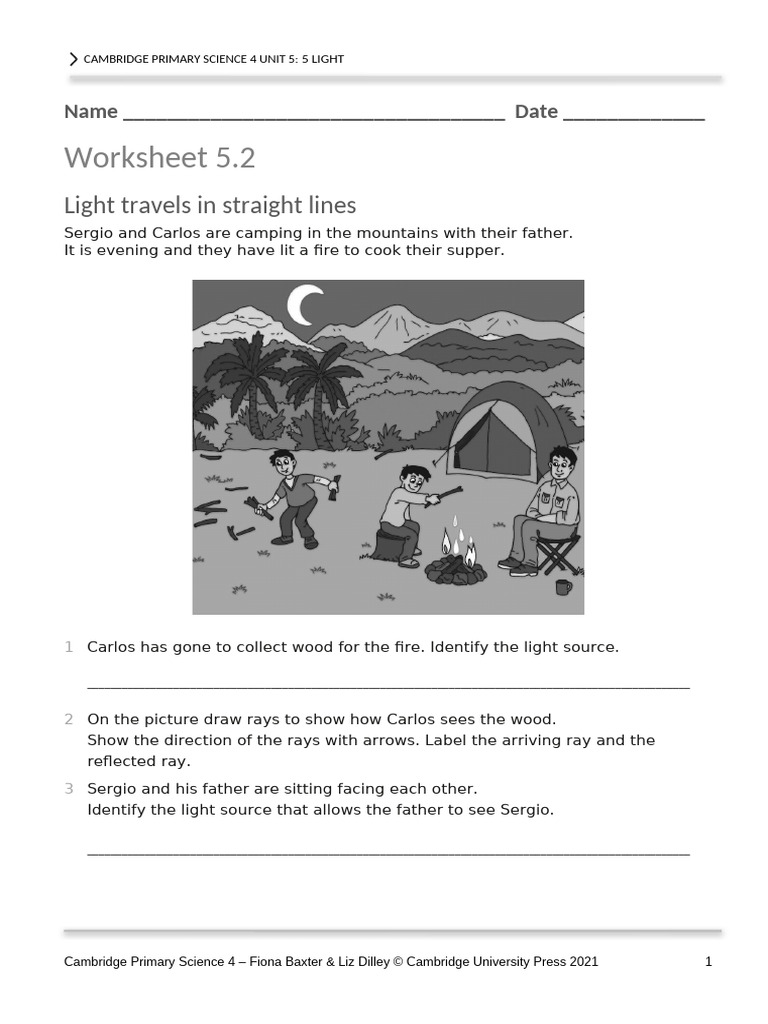 Light and Jupiter: Primary Science Worksheet | PDF | Jupiter | Juno ...