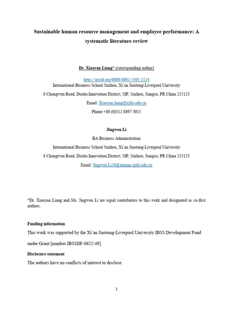 XIAOYAN | PDF | Systematic Review | Corporate Social Responsibility