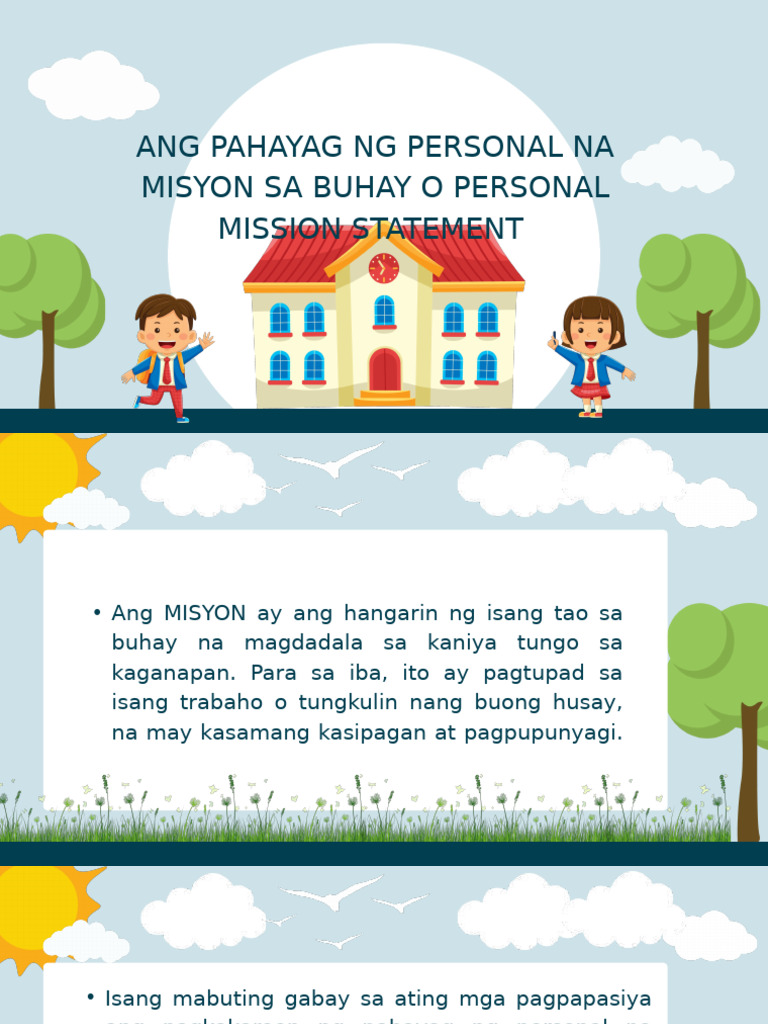 Pahayag NG Personal Na Misyon Sa Buhay o Personal | PDF