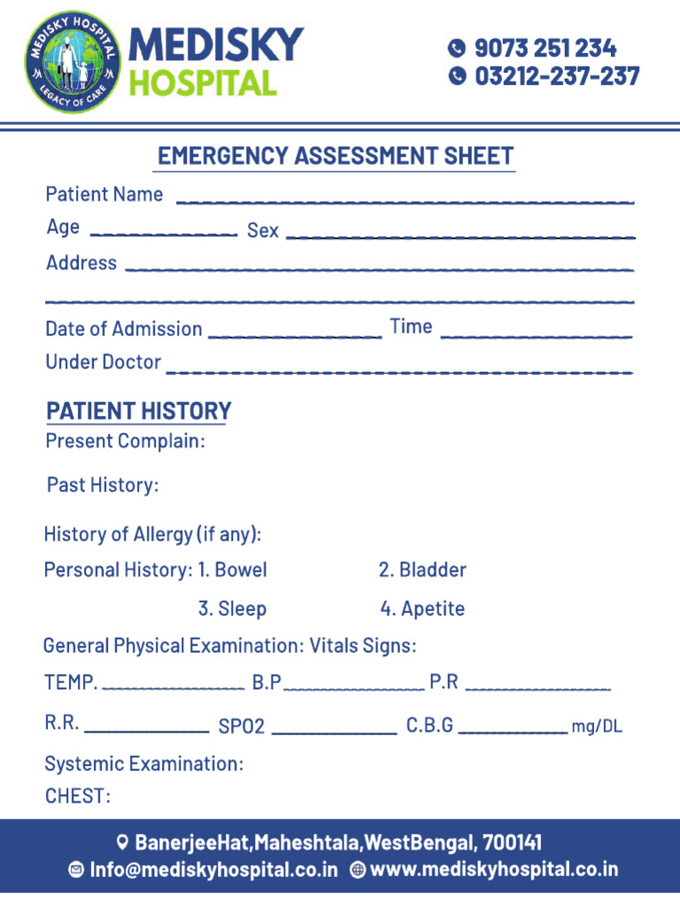 Emergency Sheet-3 | PDF