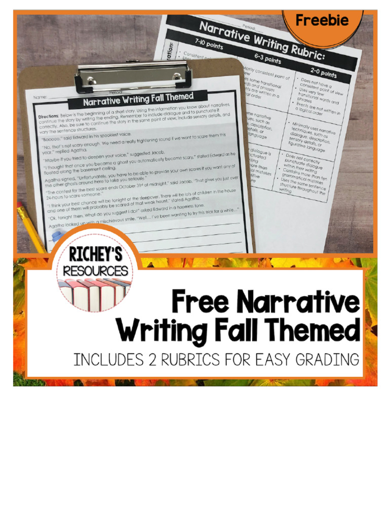 FreeFallThemedNarrativeWritingPracticeDigitalandPrint 2 | PDF