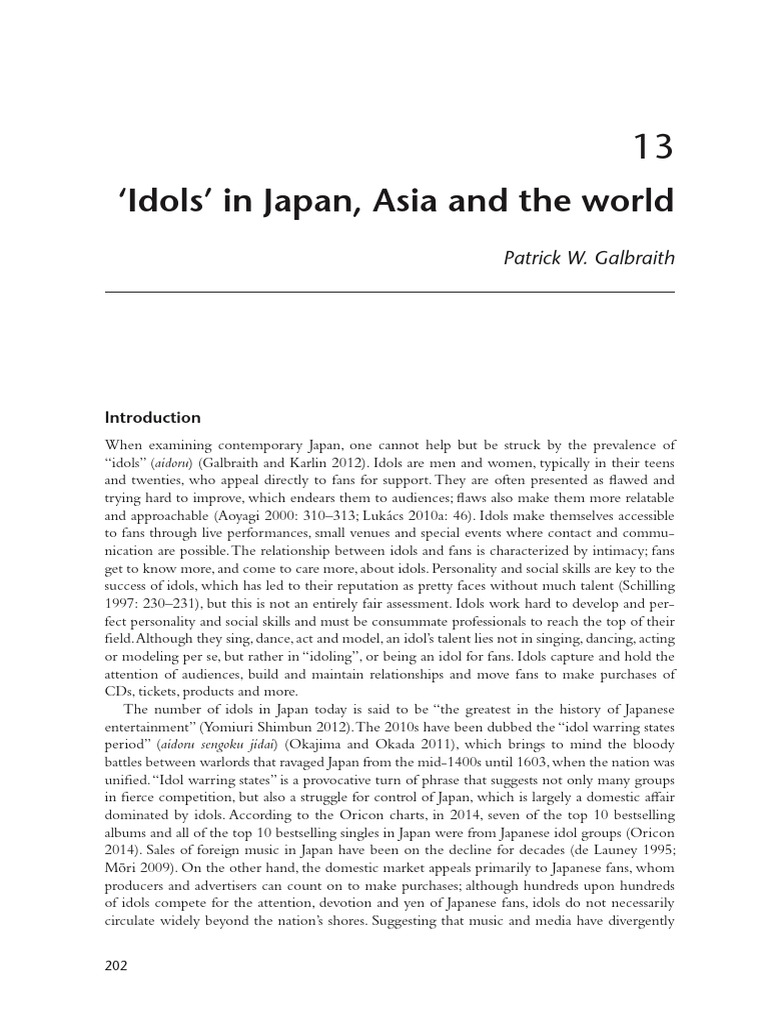 The Evolution of Idols in Japan | PDF | Japan | South Korea