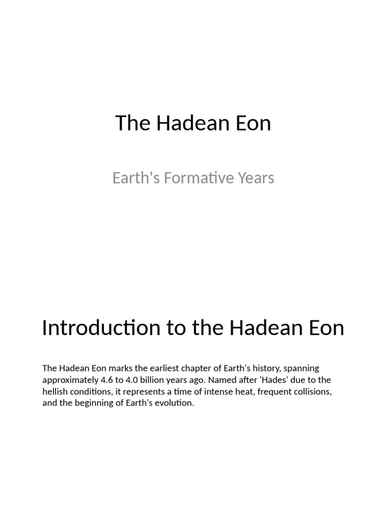.Hadean Eon Presentation (2) 1736274138032 | PDF
