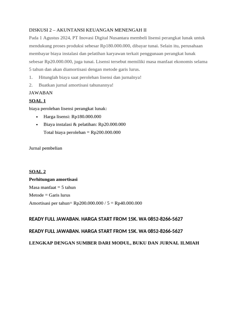 Diskusi 2 - Akuntansi Keuangan Menengah II | PDF