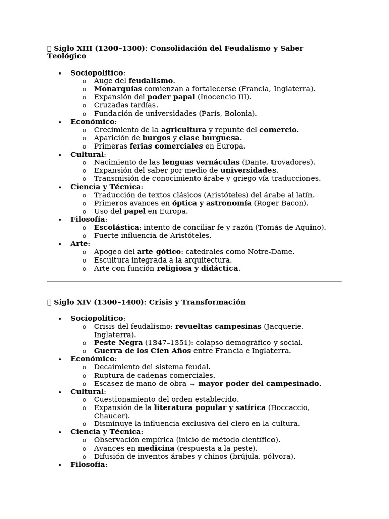 Siglo 13-15 | PDF | Renacimiento | Arquitectura gótica