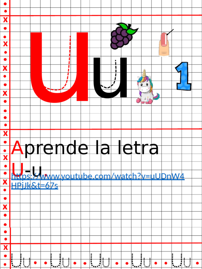 Aprende la letra U y el número 5 | PDF