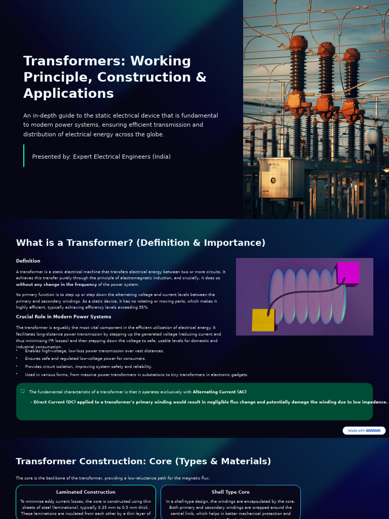 Transformer Principles and Applications Guide | PDF | Transformer ...