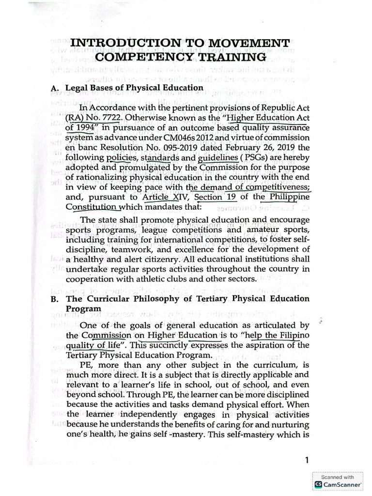 PATH FIT 1 Movement Competency Training | PDF