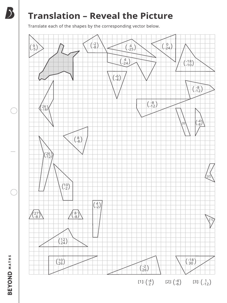 Shape Translation Worksheet for KS3 | PDF | Mathematical Physics | Geometry