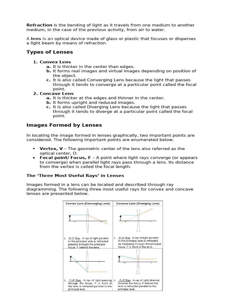 Geometric Center of Lenses Explained | PDF