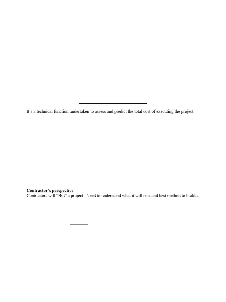 Estimating and Costing in Construction | PDF | Labour Economics | Volume