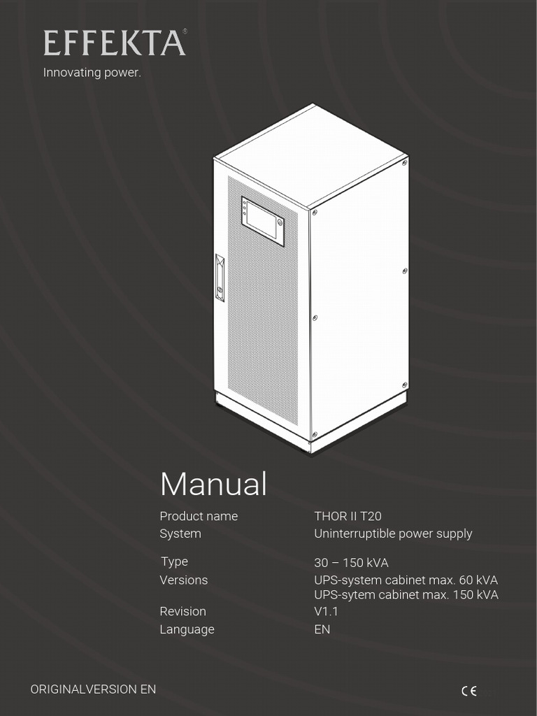 THOR II T20 UPS Installation Manual | PDF | Power Inverter | Switch
