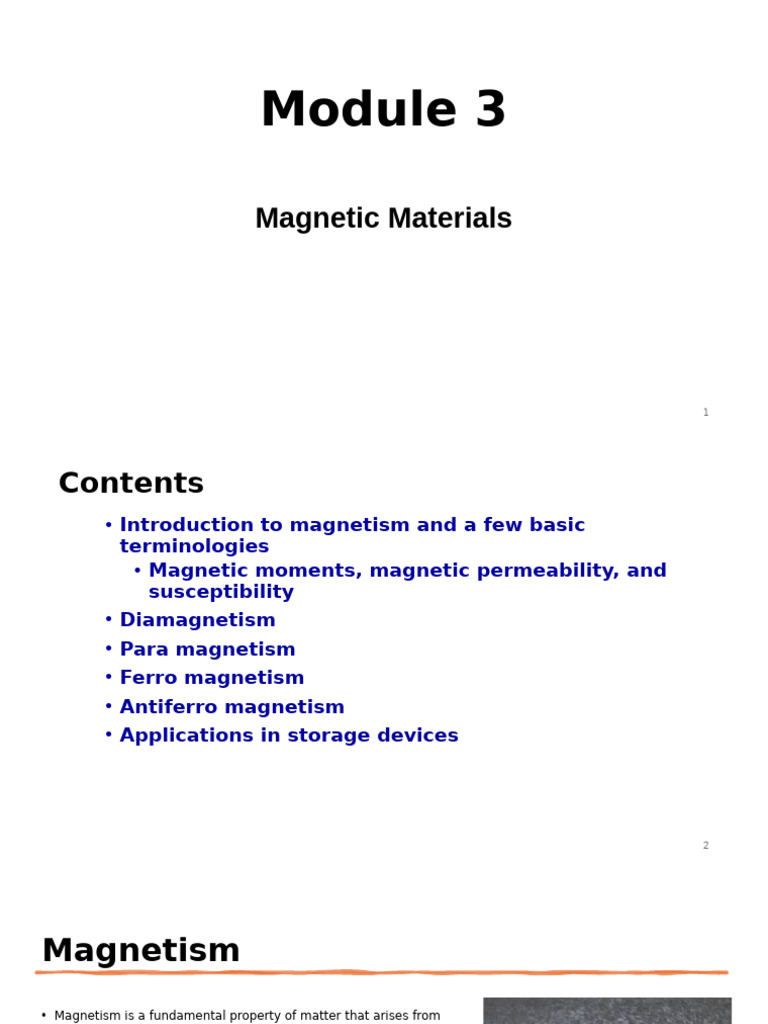 Understanding Magnetic Materials | PDF | Ferromagnetism | Magnetism