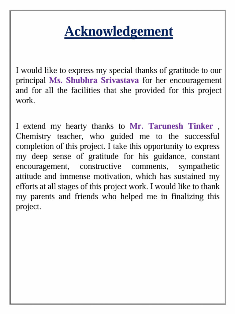 Acknowledgement | PDF
