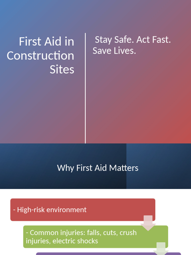 First Aid Essentials for Construction Sites | PDF | First Aid ...