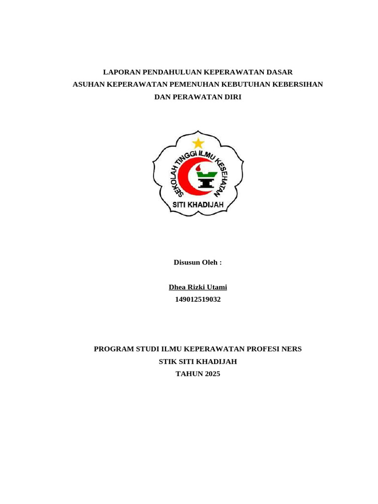 Askep Pemenuhan Kebutuhan Kebersihan Dan Perawatan Diri | PDF