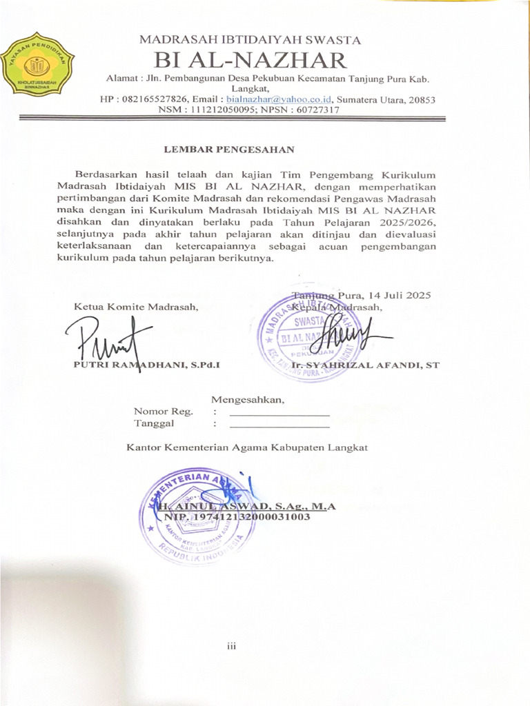 KM Mis Bi Al Nazhar | PDF