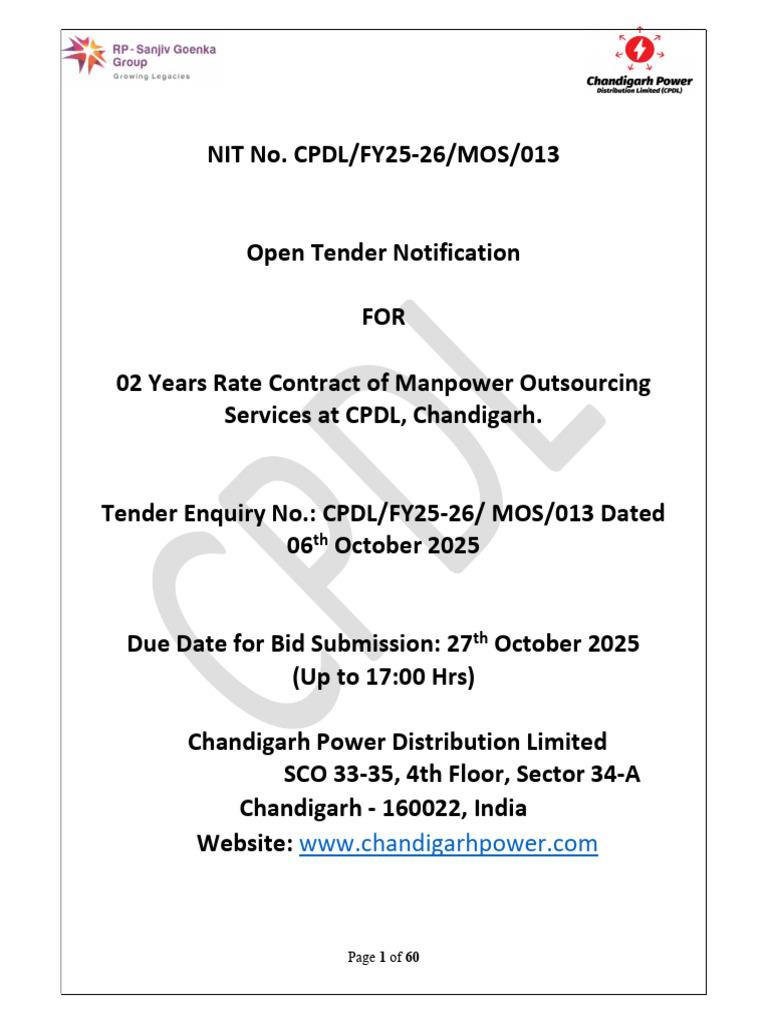 Bid Document Manpower Outsourcing | PDF | Employment | Auction