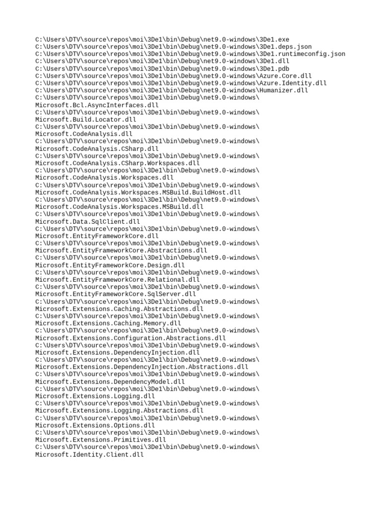 3de1 Csproj FileListAbsolute | PDF | System Software | Operating System Technology