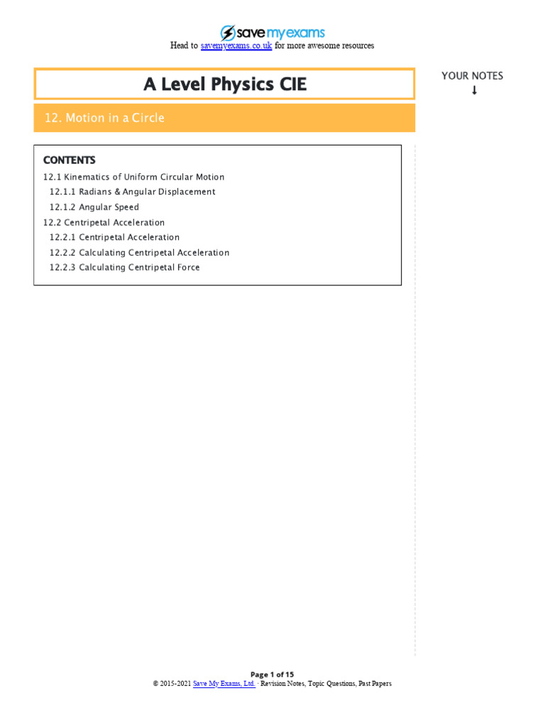 AL Physics | PDF | Acceleration | Force