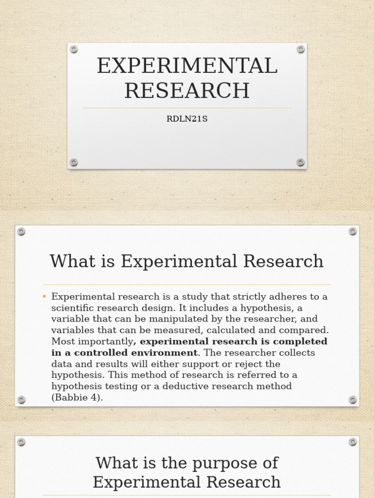 Understanding Experimental Research Methods | PDF | Experiment ...
