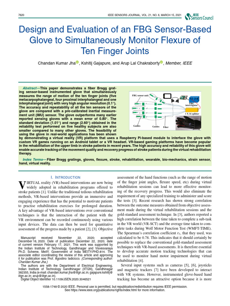 Design and Evaluation of An FBG Sensor-Based Glove To Simultaneously ...