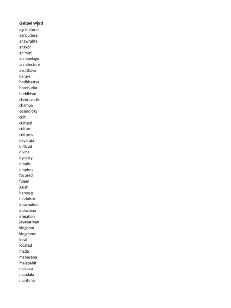 Specialized Words Week3 | PDF