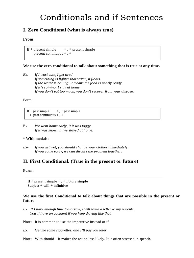 Understanding English Conditionals | PDF | Verb | Language Mechanics