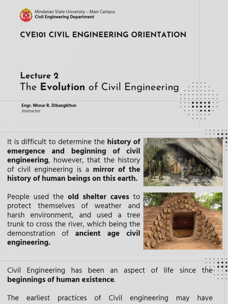 Lecture 2 History of Civil Engineering | PDF | Engineering | Civil ...