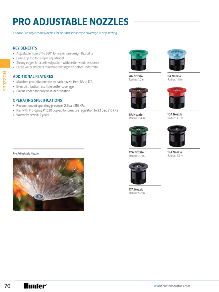 Vol. 38 Hunter Catalog PRO ADJ NOZZLES | PDF | Soft Matter | Applied And Interdisciplinary Physics