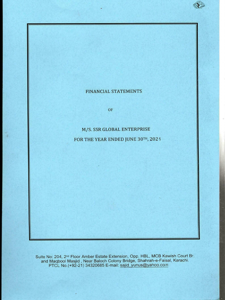 Financial Statement 2024 and Projected | PDF