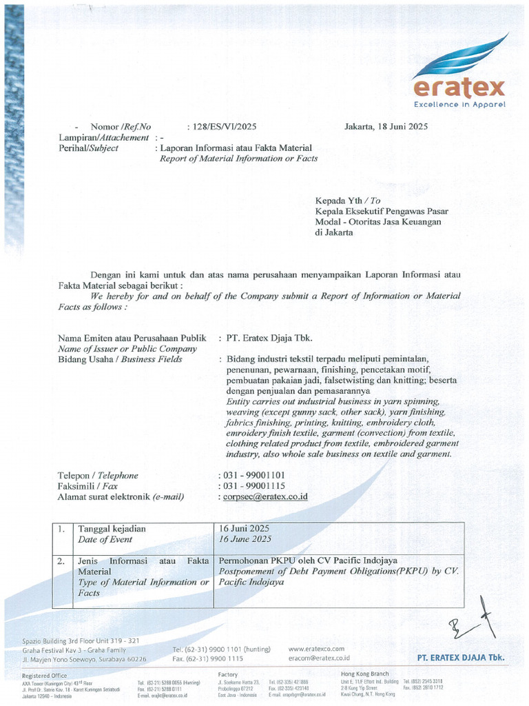 ERTX Laporan Informasi Dan Fakta Material 31896352 Lamp1 | PDF