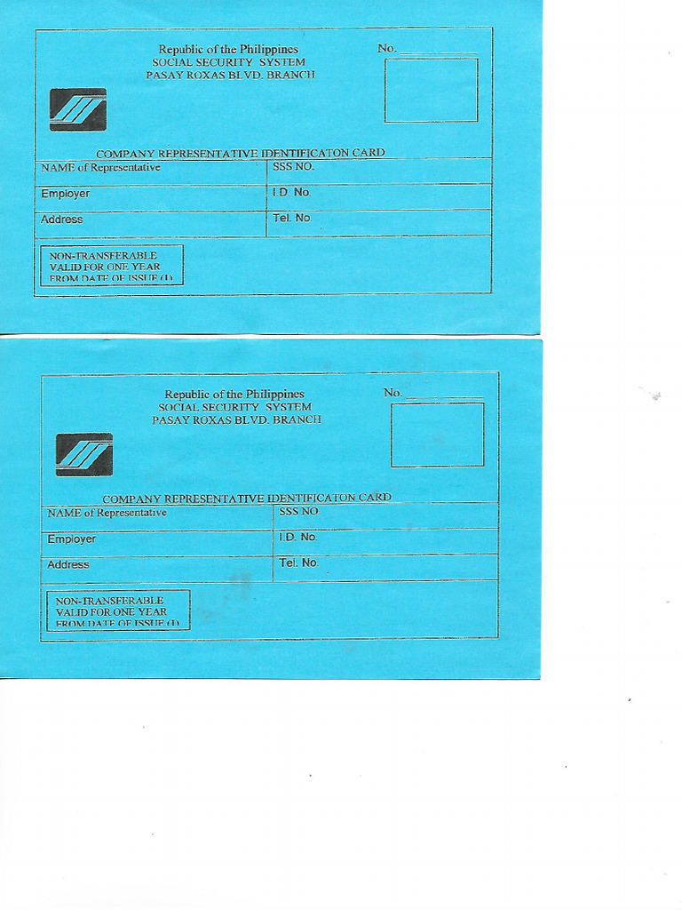 SSS Representative Card - PASAY | PDF