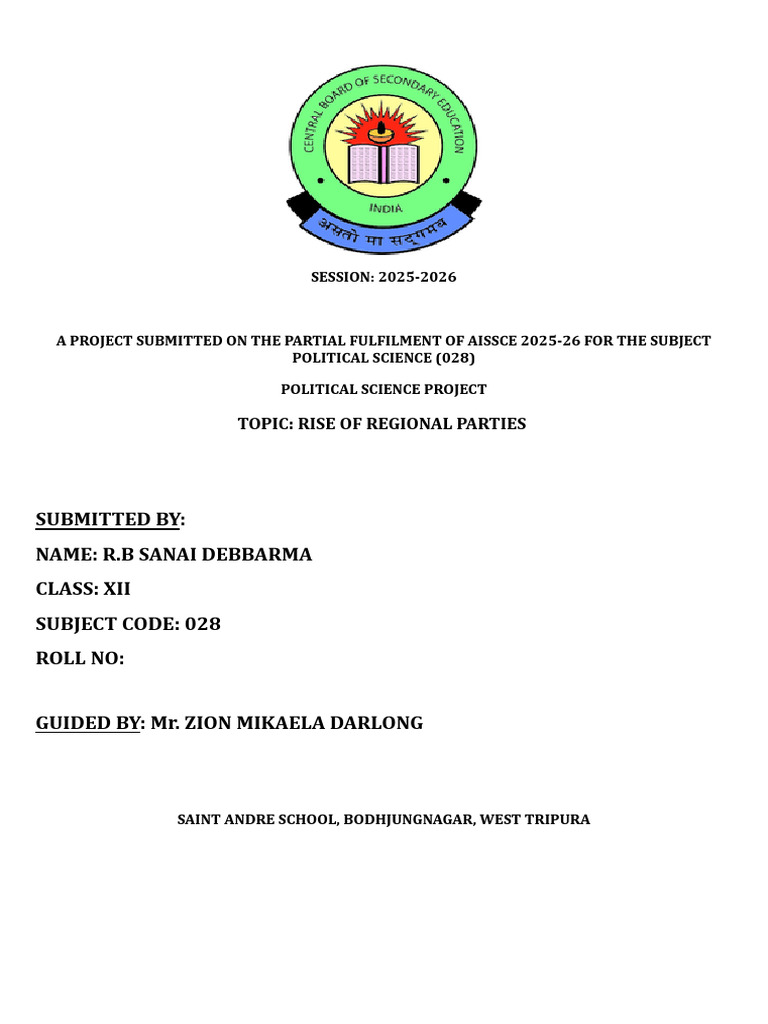 Political Science Front Page - Docx - 20250821 - 221154 - 0000 | PDF