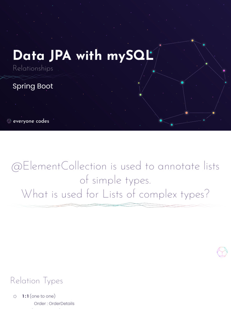 Lecture - Data Jpa & Mysql - Part 2 | PDF | Databases | Sql
