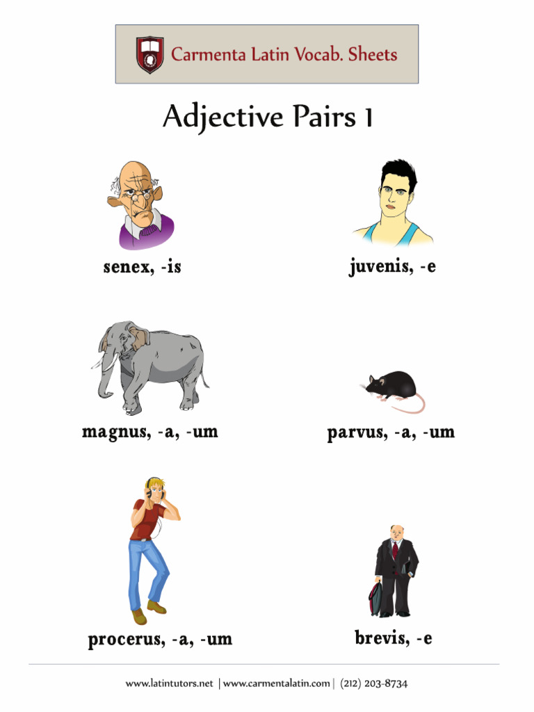 Adjective Pairs 01 | PDF