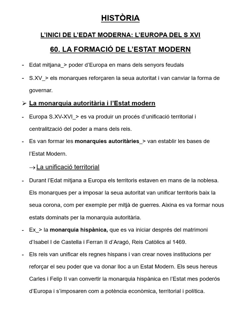La Edat Moderna | PDF