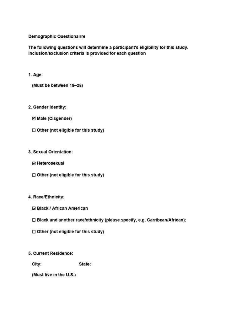 1Demographic Questionairre-2 | PDF